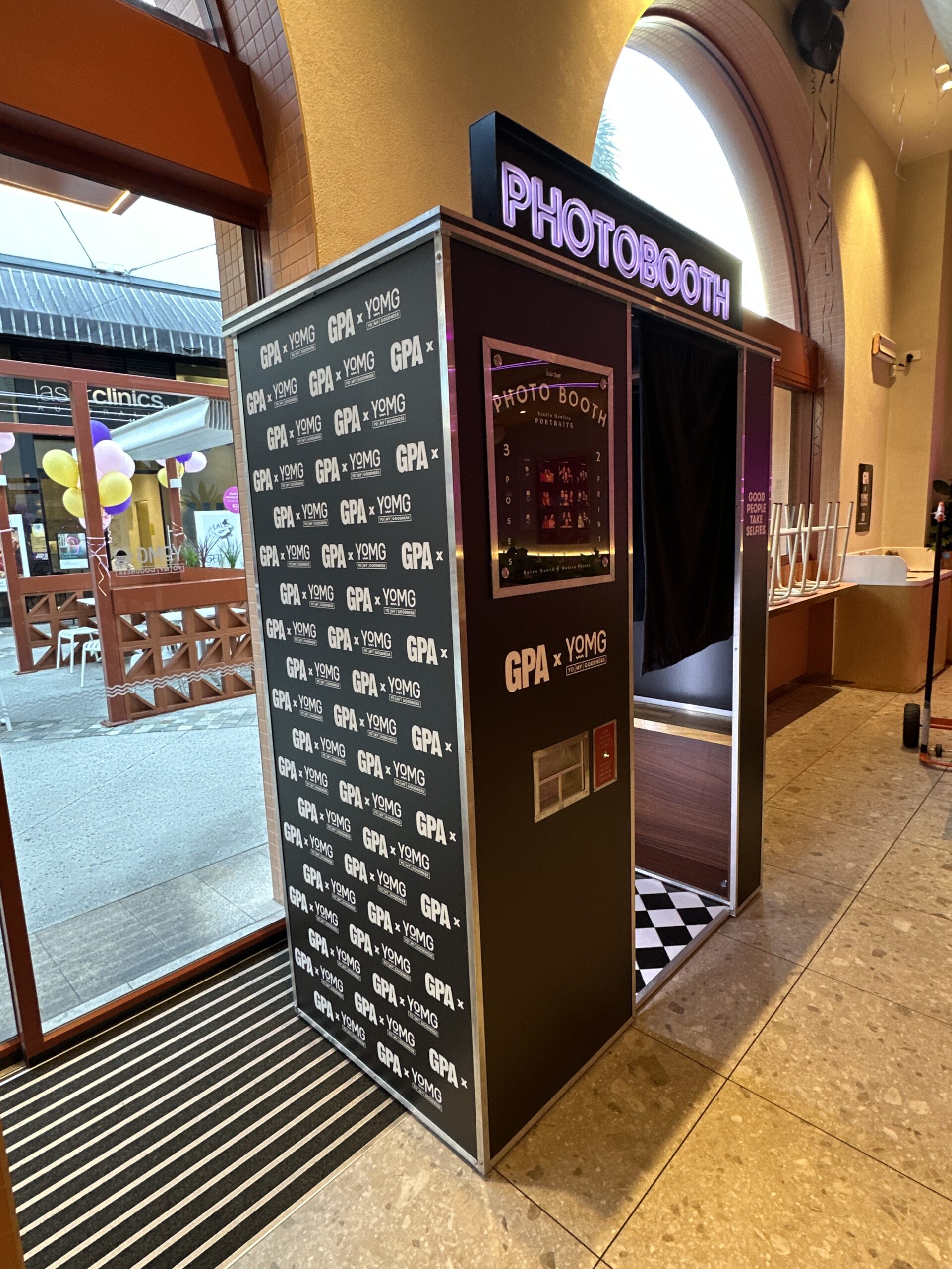 Enclosed Retro Photo Booth Hire Brisbane & Gold Coast | The Wild Booth Co